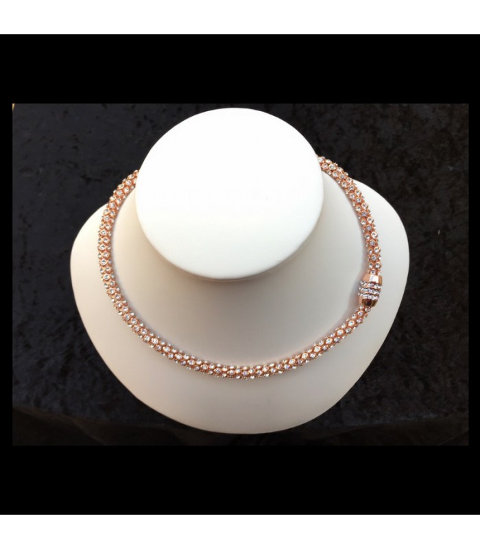 Rose Gold Crystal Necklace - Sophisticato Jewellery